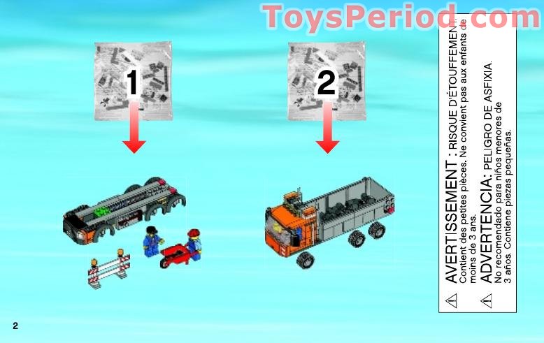 LEGO 4434 Tipper Truck Instructions and Parts List