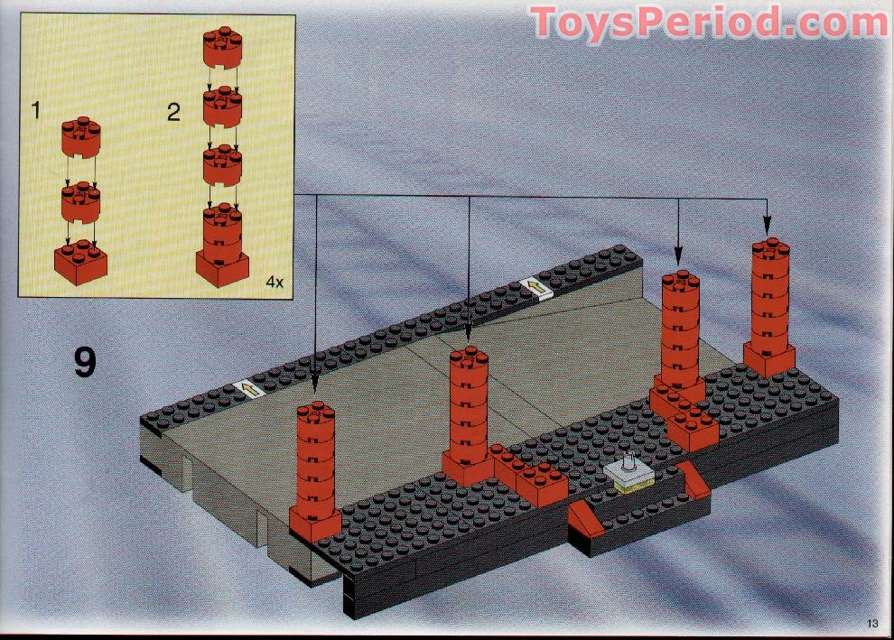 LEGO 4556 Train Station Instructions and Parts List