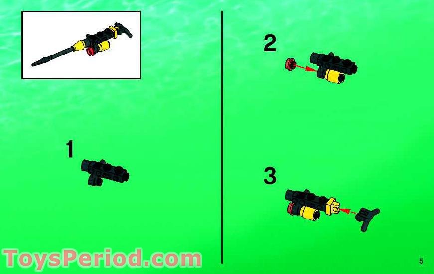 LEGO 7773 Tiger Shark Attack Instructions and Parts List