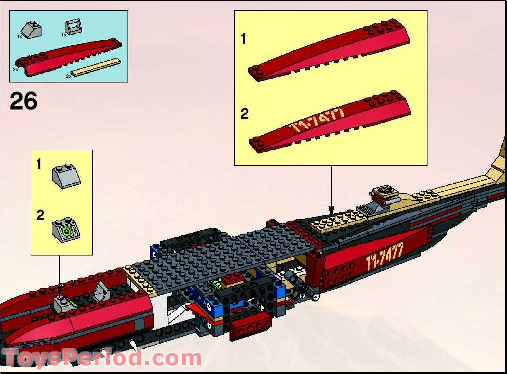 LEGO 7298 Dino Air Tracker Instructions and Parts List