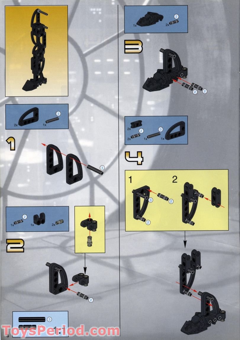 LEGO 8010 Darth Vader Instructions and Parts List