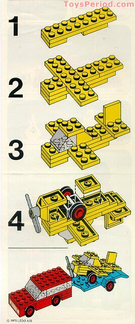LEGO 660 Car with Plane Transporter Instructions and Parts List