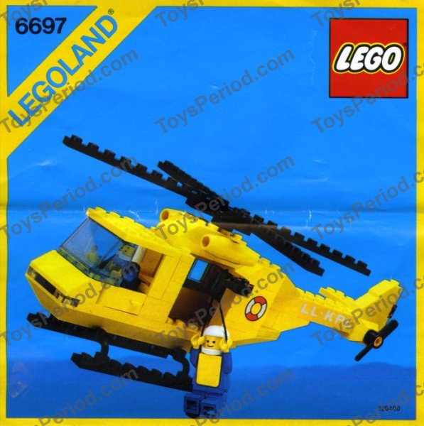 Town Theme Sets - LEGO 6697 Rescue-I Helicopter Vintage 1985 Coast ...