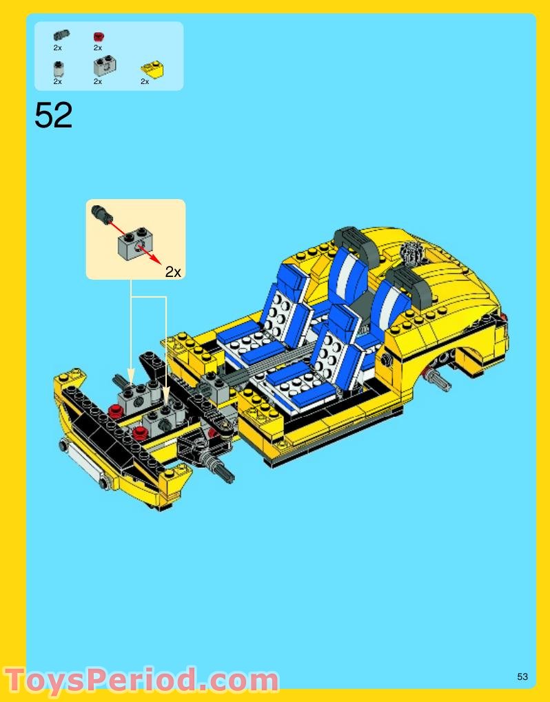 LEGO 5767 Cool Cruiser Instructions and Parts List