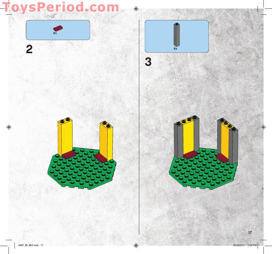 LEGO 5887 Dino Defense HQ Instructions and Parts List