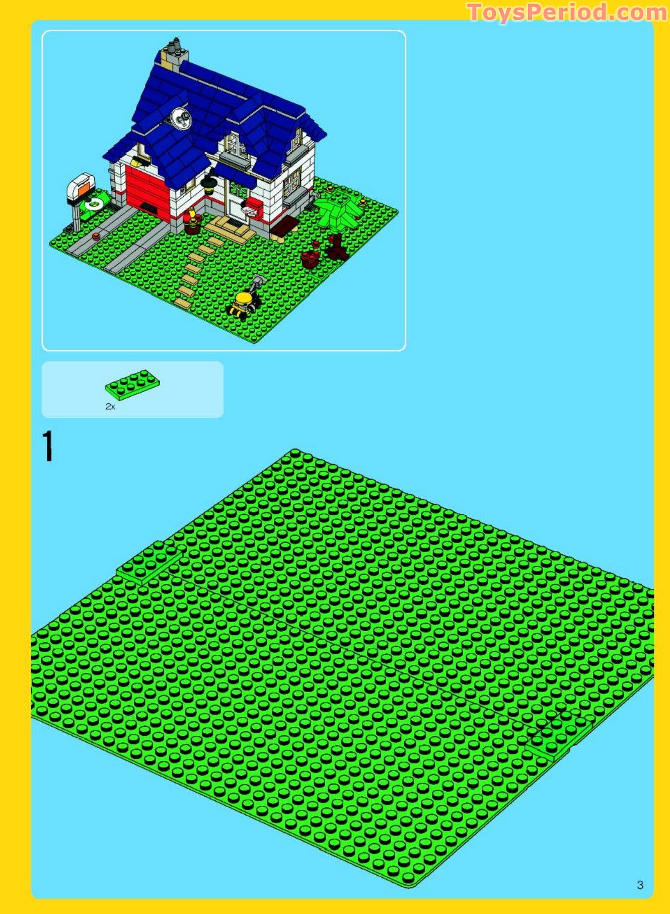 LEGO 5891 Apple Tree House Instructions and Parts List