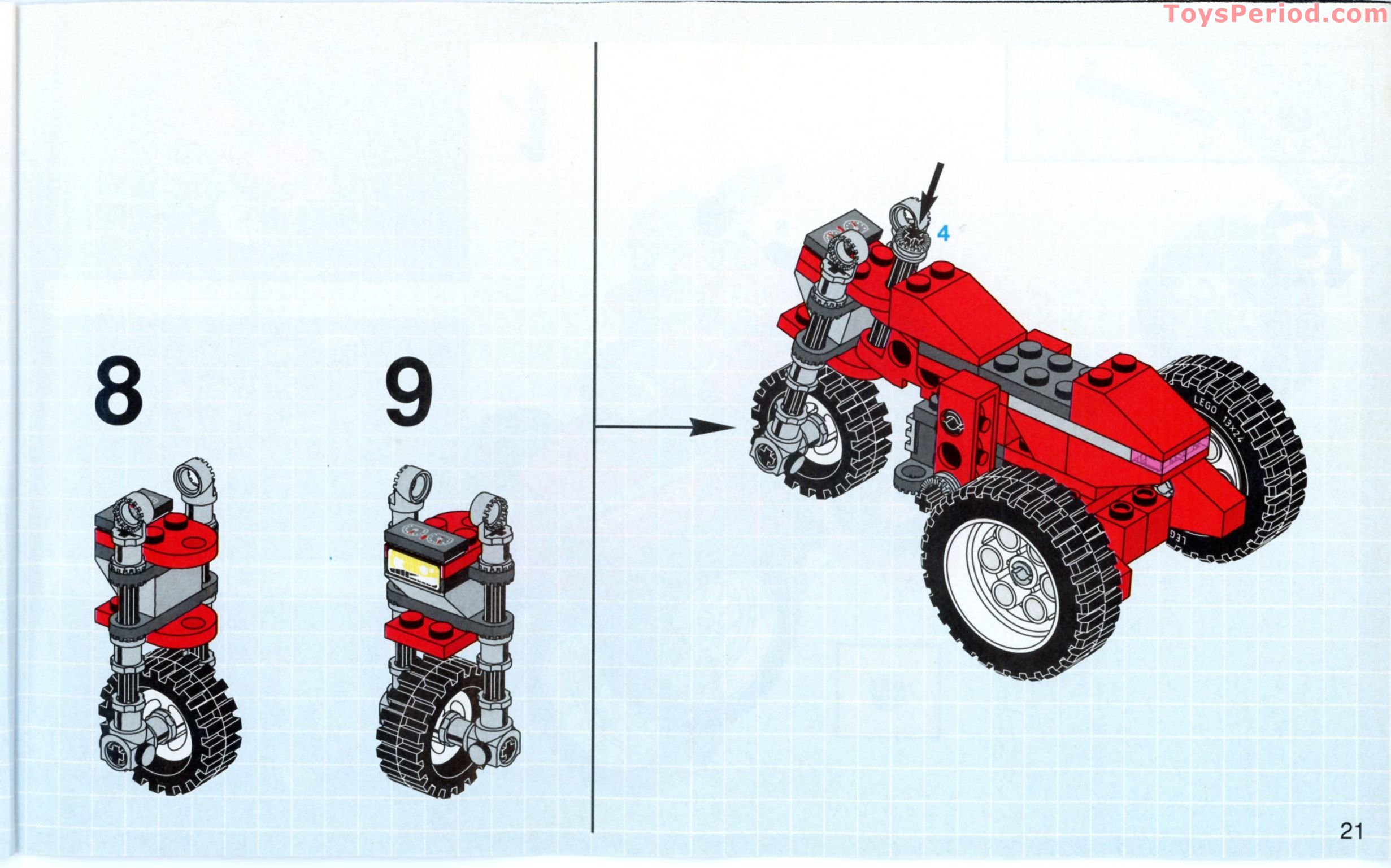 LEGO 8210 Nitro GTX Bike Instructions and Parts List