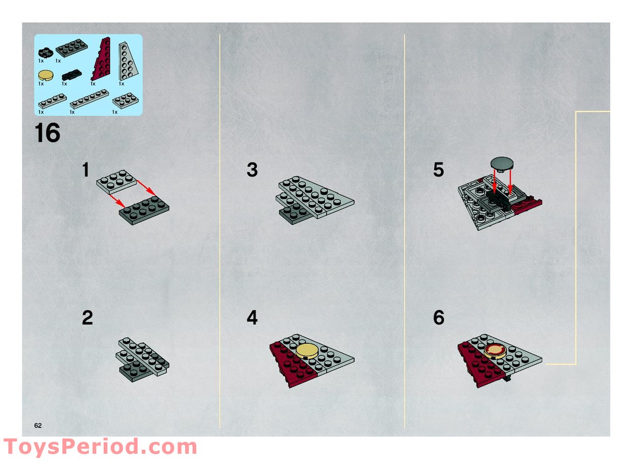 LEGO 10195 Republic Dropship with AT-OT Instructions and Parts List