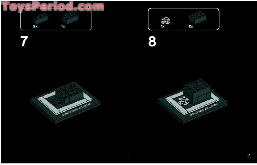 LEGO 21001 John Hancock Center Instructions and Parts List