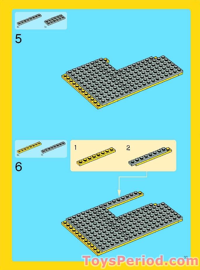 LEGO 4996 Beach House Instructions and Parts List