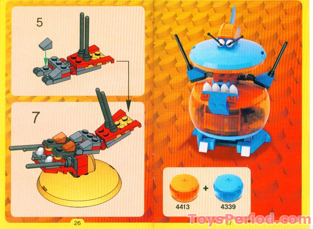 LEGO 4413 Arachno Pod Instructions and Parts List