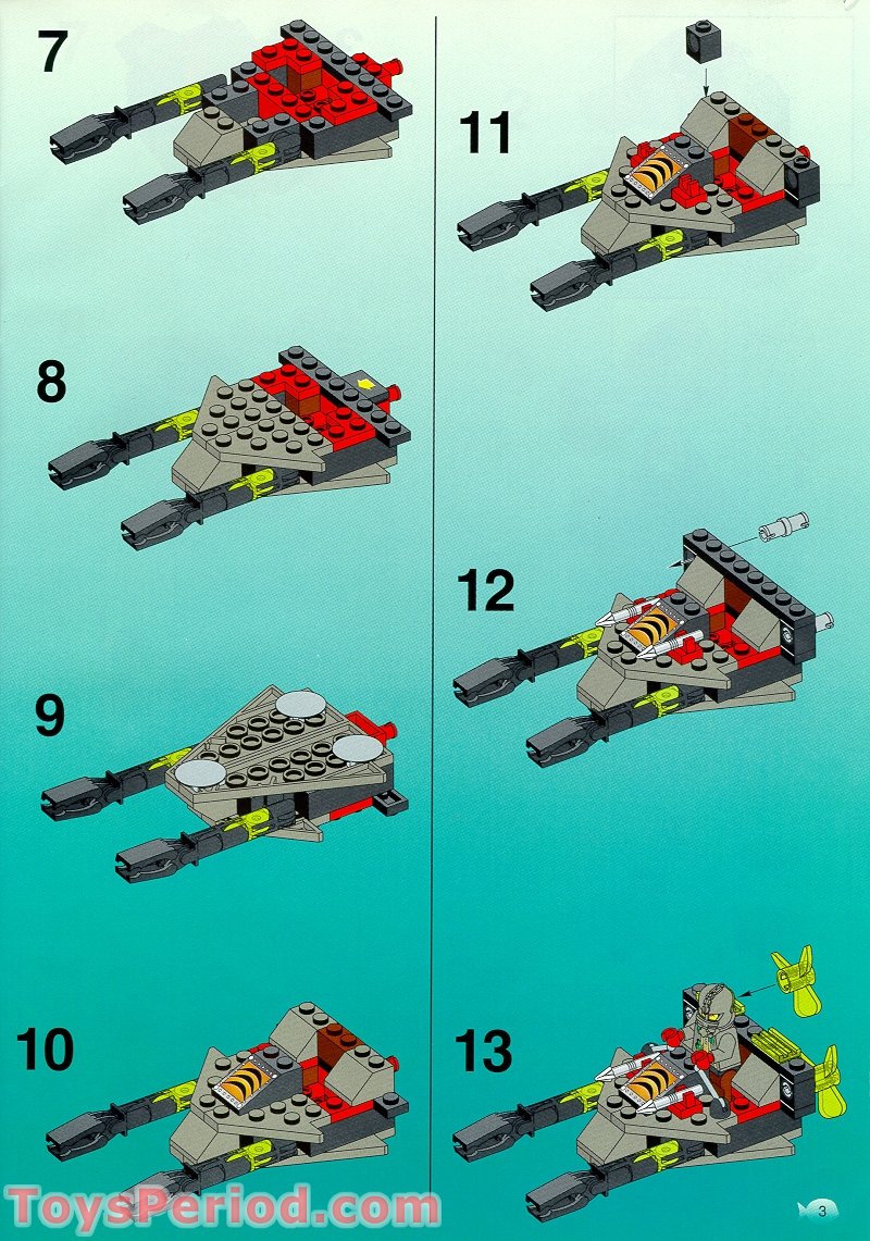 LEGO 6160 Sea Scorpion Instructions and Parts List