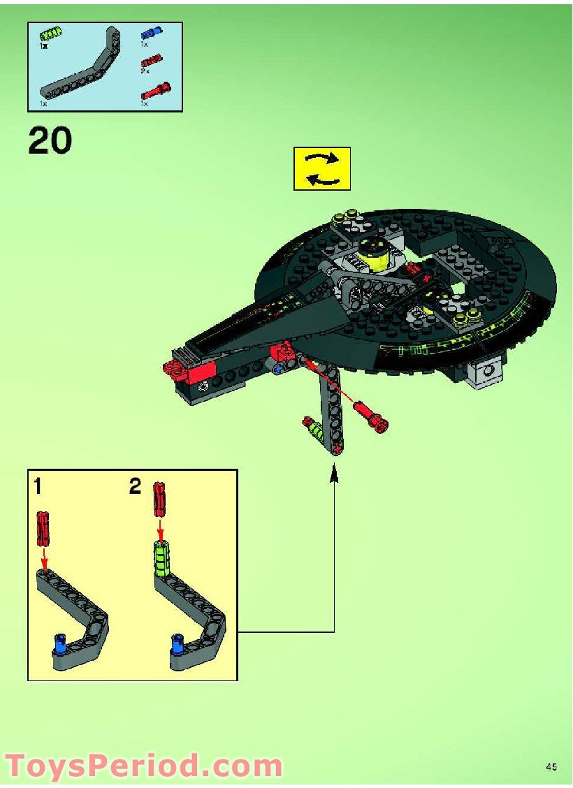 LEGO 7691 ETX Alien Mothership Assault Instructions and Parts List