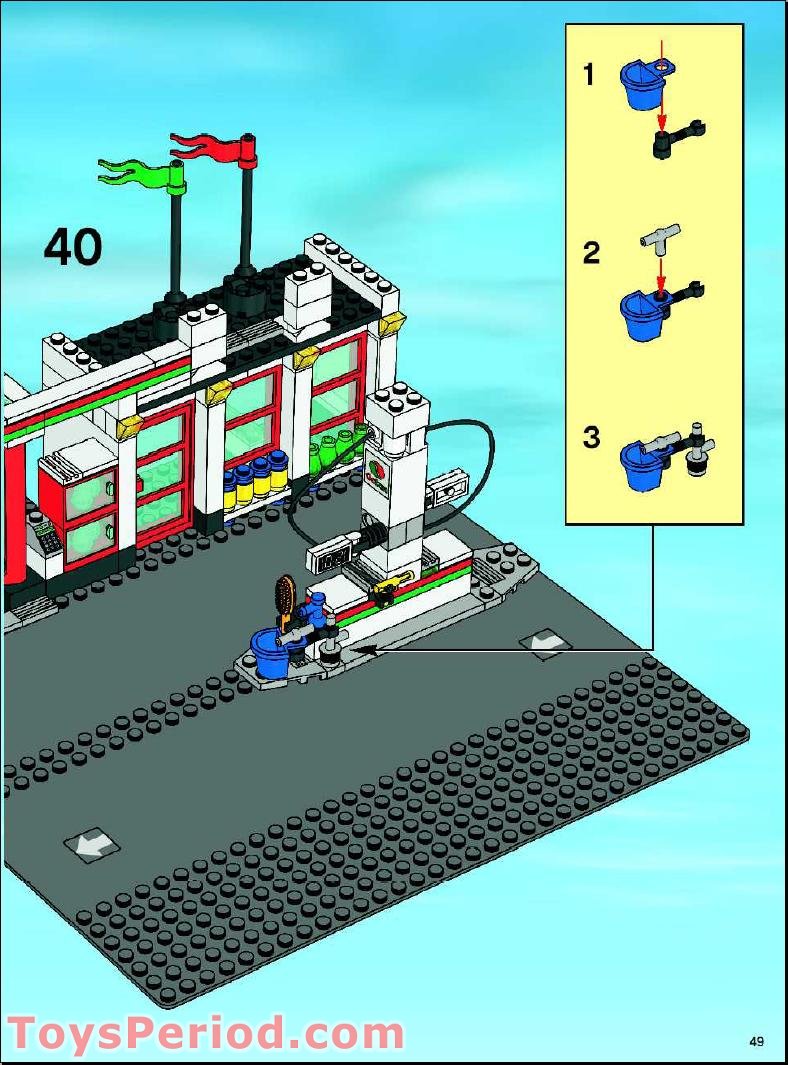 LEGO 7993 Service Station Instructions and Parts List