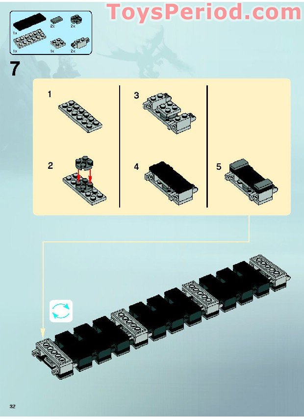 LEGO 7041 Troll Battle Wheel Instructions and Parts List