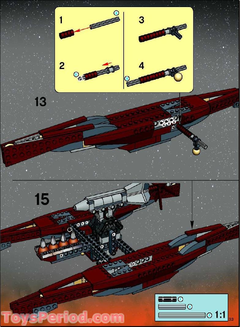 LEGO 7260 Wookiee Catamaran Instructions and Parts List