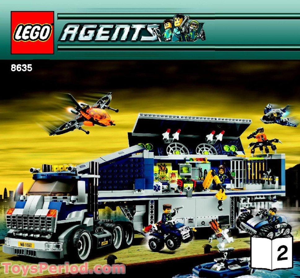 LEGO 8635 Mission 6: Mobile Command Center Instructions and Parts List