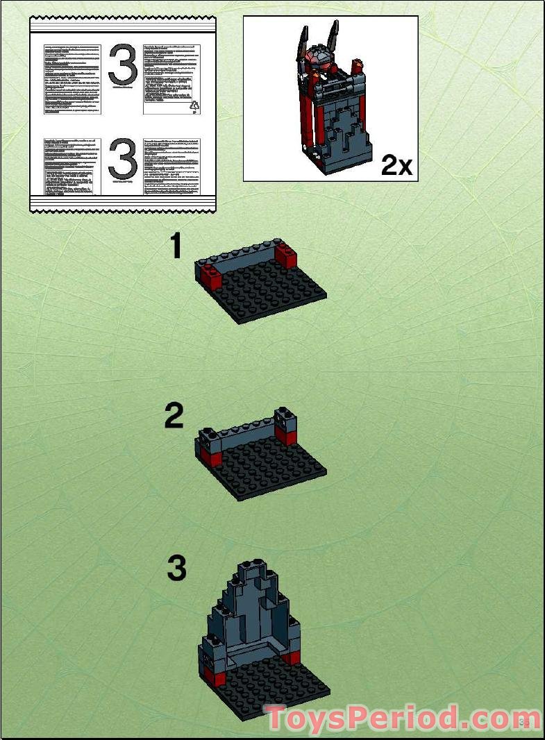 LEGO 8759 Battle of Metru Nui Instructions and Parts List