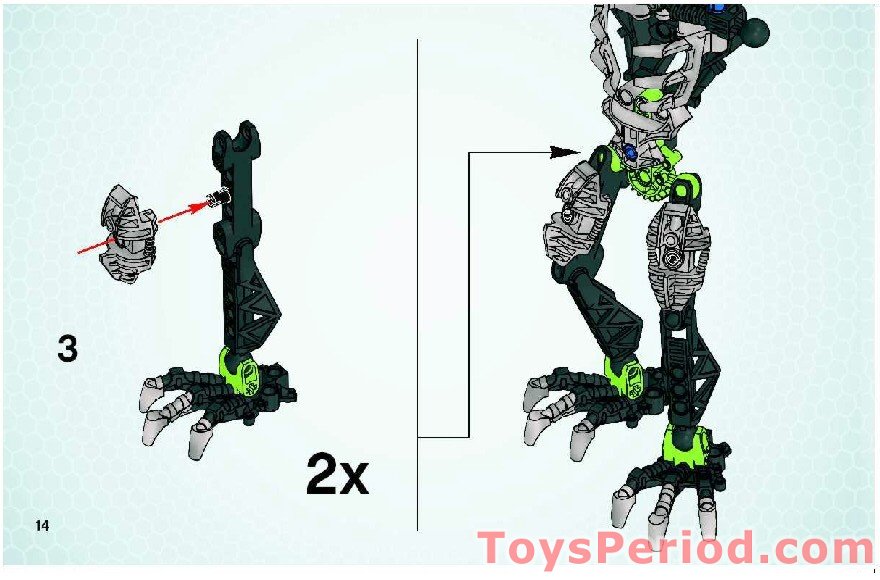 LEGO 8952 Mutran and Vican Instructions and Parts List