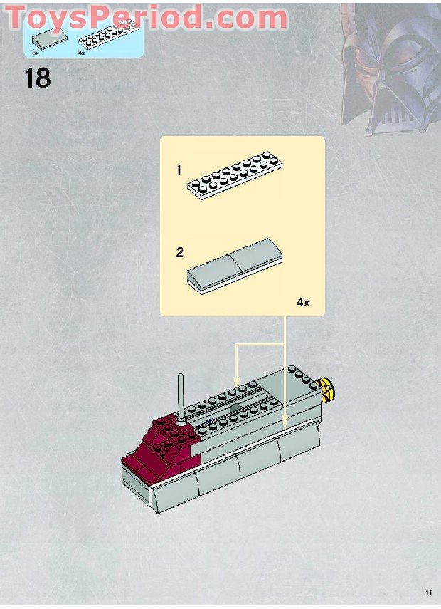 LEGO 8019 Republic Attack Shuttle Instructions and Parts List