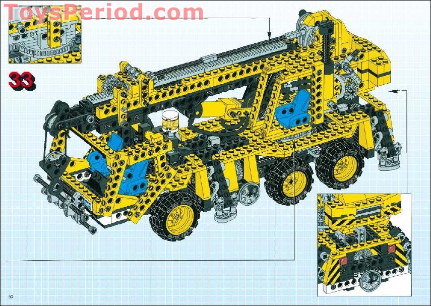 LEGO 8438 Pneumatic Crane Truck Instructions and Parts List