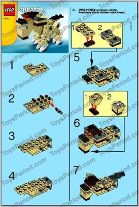 LEGO 7872 Creature Instructions and Parts List