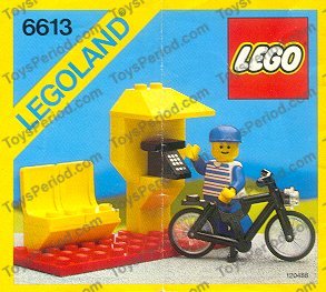 LEGO 6613 Telephone Booth Instructions and Parts List