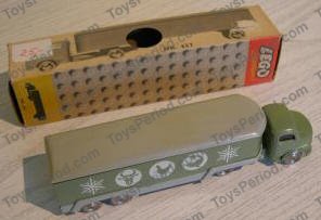 LEGO 657-2 HO Scale Mercedes Covered Delivery Van (Flyttbil) Set Parts List