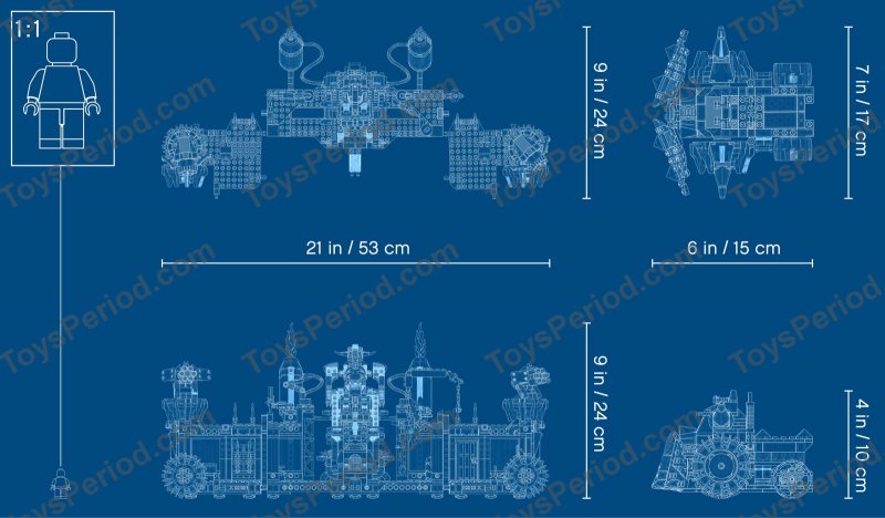 LEGO 80016 The Flaming Foundry Set Parts List