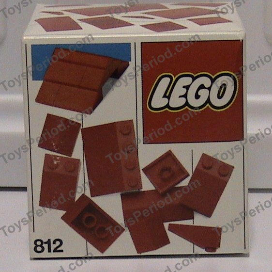 LEGO 812-2 Red Roof Bricks, Shallow Pitch Set Parts List