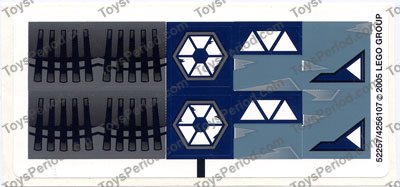 LEGO Sets with Part 7252stk01 Sticker Sheet for Set 7252 - (52257/4256107)