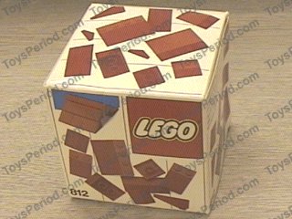 LEGO 812-2 Red Roof Bricks, Shallow Pitch Set Parts List