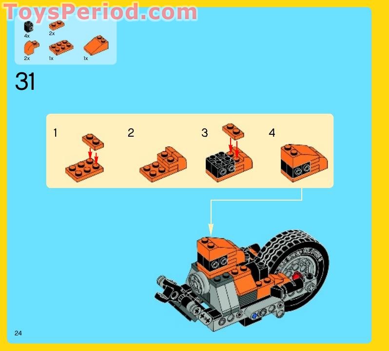 LEGO 7291 Street Rebel Instructions and Parts List