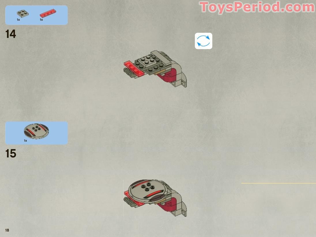 LEGO 7961 Darth Maul's Sith Infiltrator Instructions and Parts List