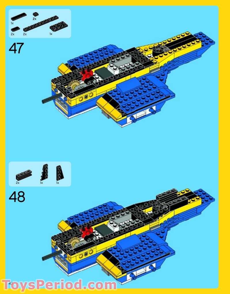 LEGO 31011 Aviation Adventures Instructions and Parts List