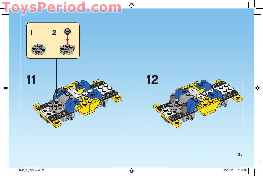 LEGO 4635 Fun with Vehicles Instructions and Parts List