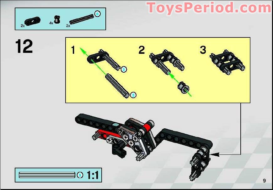 LEGO 8645 Muscle Slammer Bike Instructions and Parts List