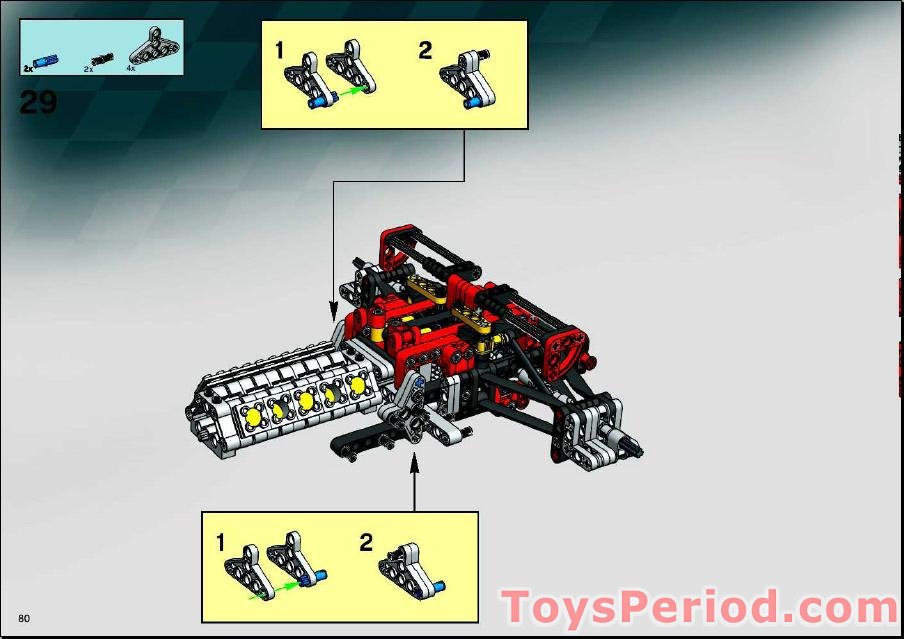 LEGO 8674 Ferrari F1 Racer 1:8 Instructions and Parts List