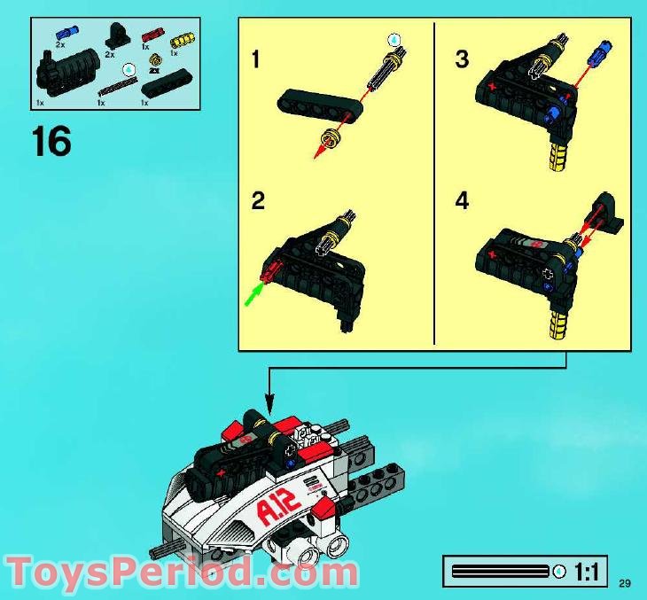 LEGO 8106 Aero Booster Instructions and Parts List