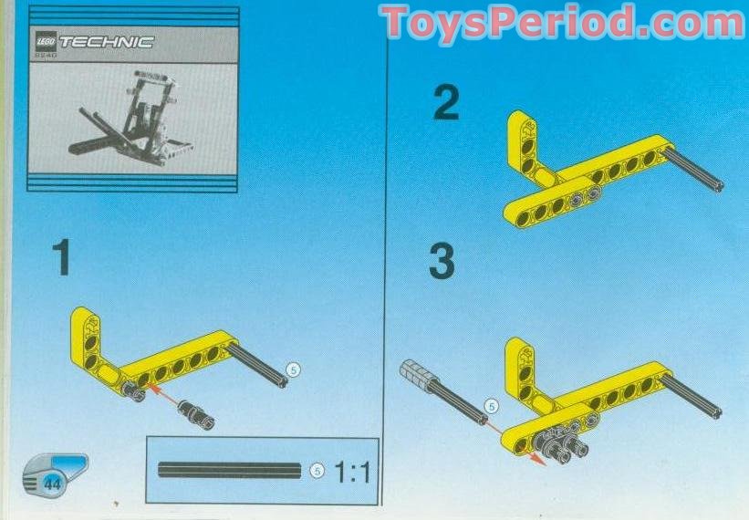 LEGO 8240 Slammer Stunt Bike Instructions and Parts List