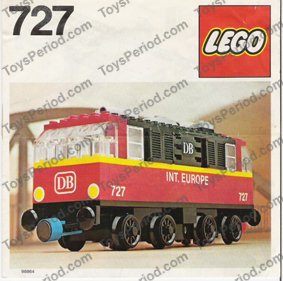 LEGO 727 12v Locomotive Instructions and Parts List
