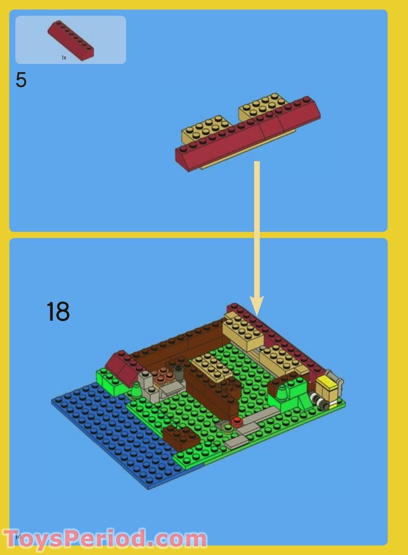 LEGO 5766 Log Cabin Instructions and Parts List
