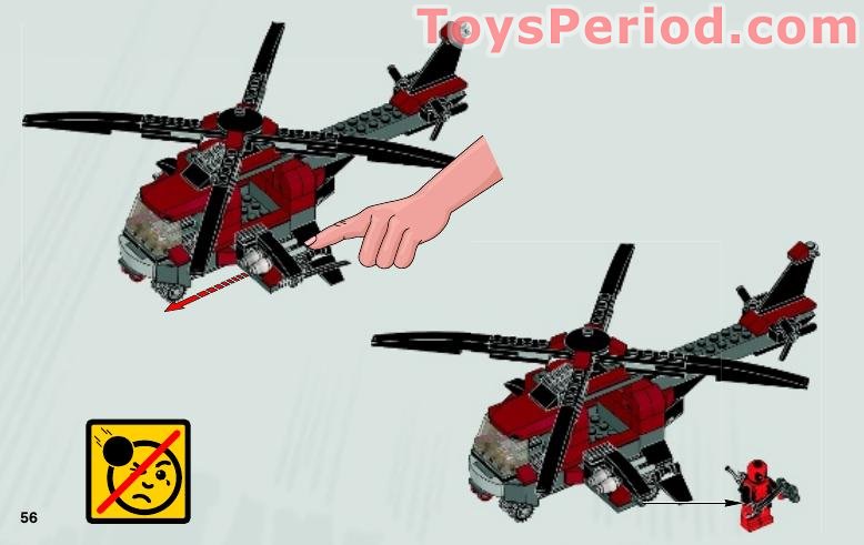 LEGO 6866 Wolverine's Chopper Showdown Instructions and Parts List