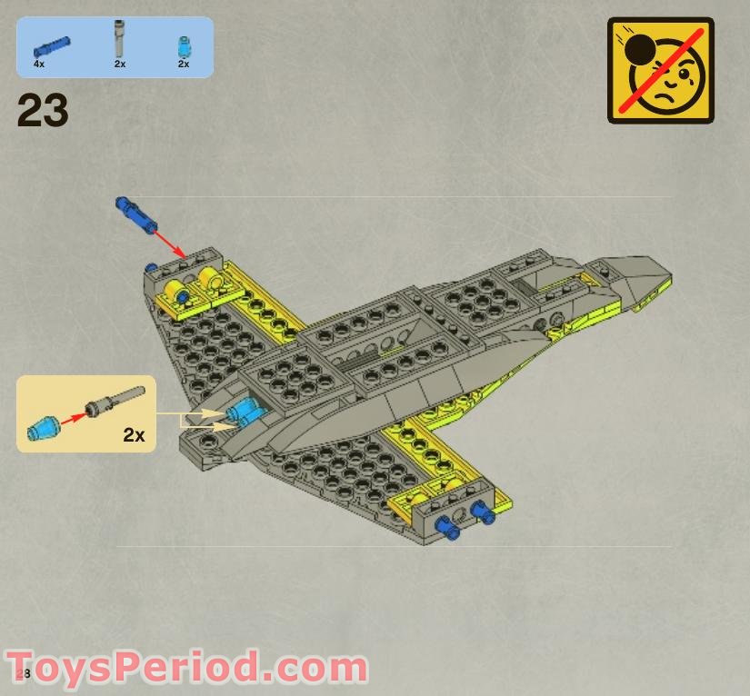 LEGO 7877 Naboo Starfighter Instructions and Parts List