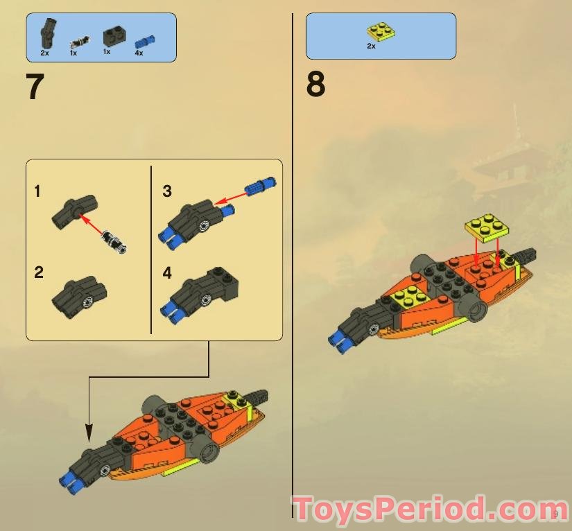 LEGO 2507 Fire Temple Instructions and Parts List