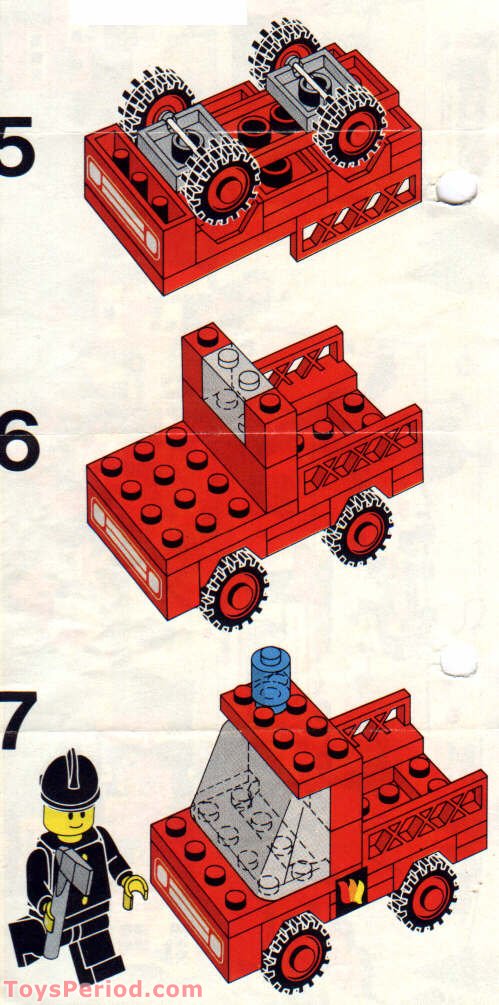LEGO 620-1 Fireman's Car Instructions and Parts List