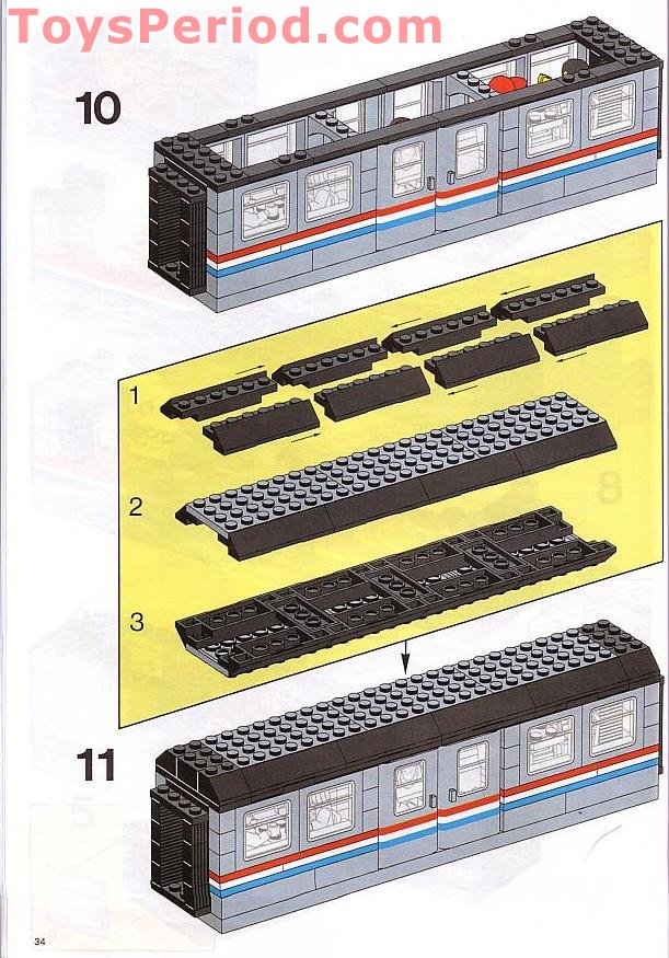 LEGO 10001 Metroliner Instructions and Parts List