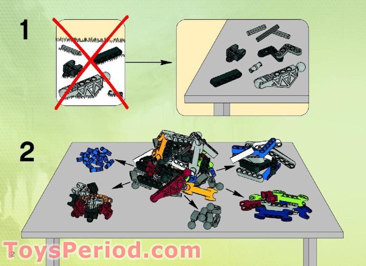 LEGO 8695 Gorast Instructions and Parts List