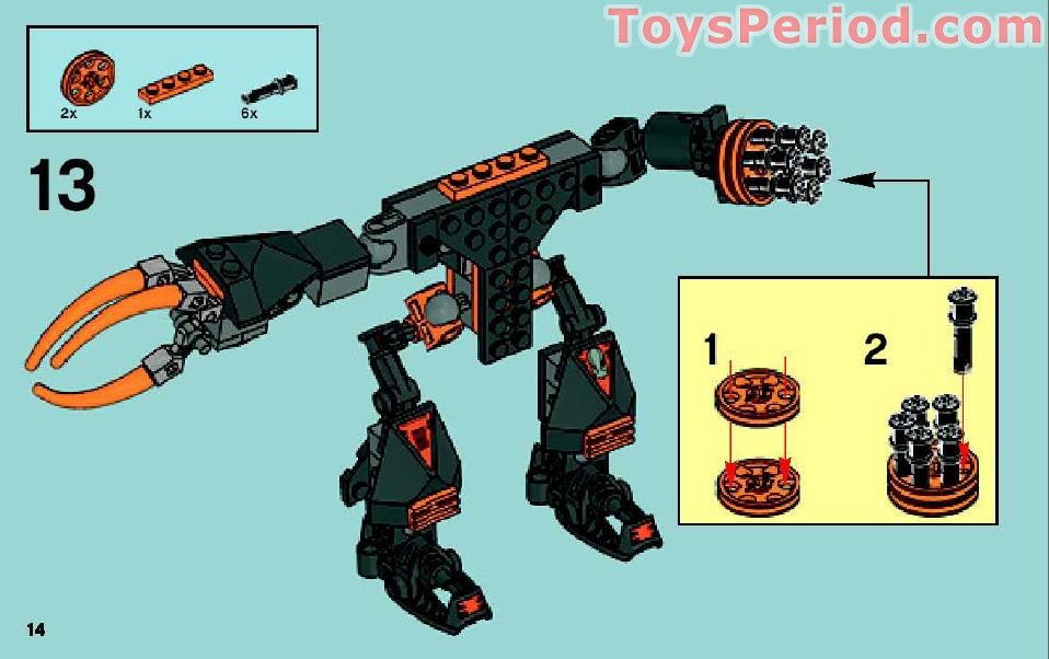 LEGO 8101 Claw Crusher Instructions and Parts List