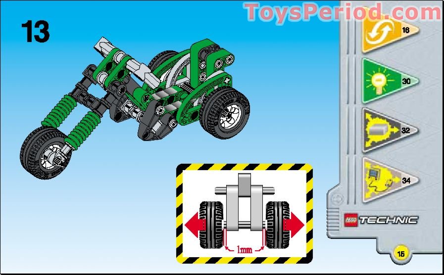 LEGO 8236 Bike Burner Instructions and Parts List